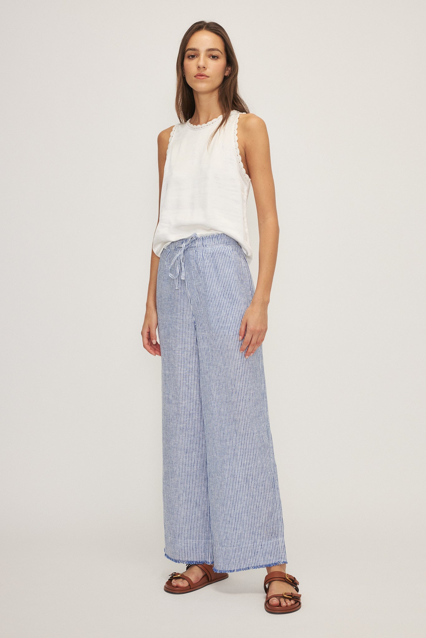 Kauri Navy Stripe Pants – J10 Design